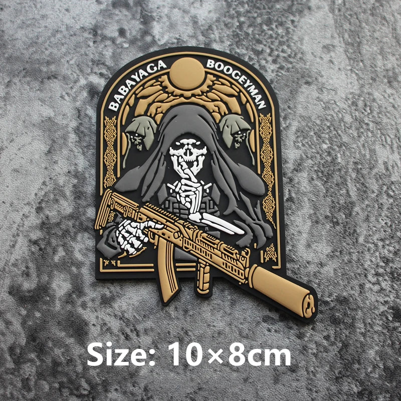 Grim Reaper 'Babayaga Boogeyman' PVC Rubber Velcro Patch – Little Patch Co