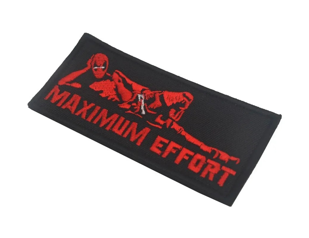 Deadpool 'Maximum Effort | Rectangle' Embroidered Velcro Patch – Little Patch Co