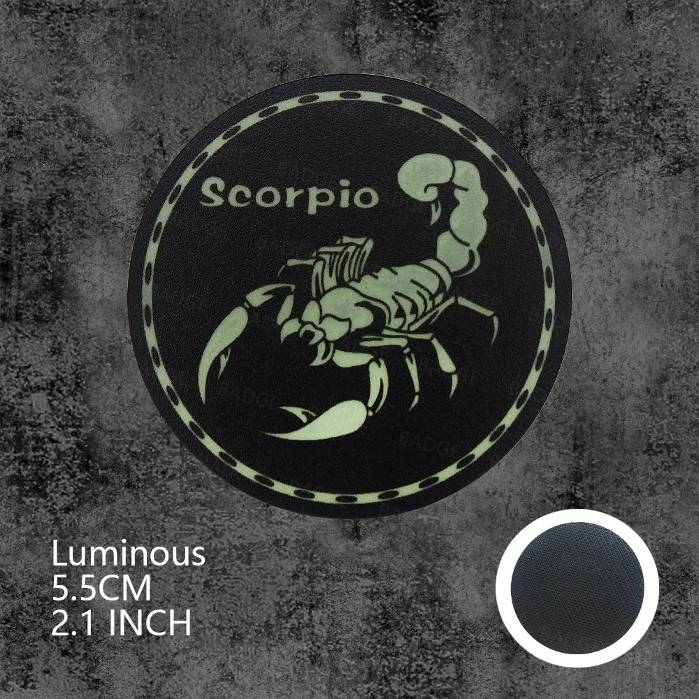 Luminous Scorpio 'Round' PVC Rubber Velcro Patch – Little Patch Co