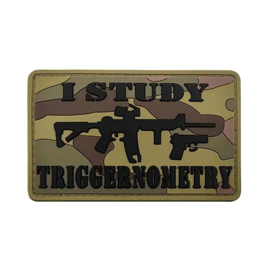 Military Tactical 'I Study Triggernometry' PVC Rubber Velcro Patch – Little Patch Co