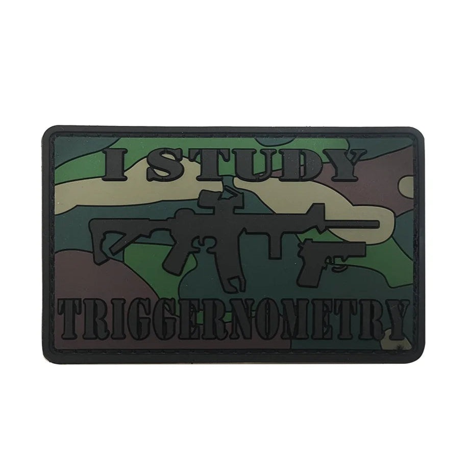 Military Tactical 'I Study Triggernometry' PVC Rubber Velcro Patch – Little Patch Co