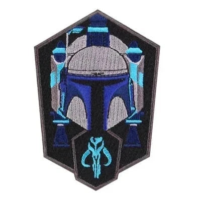 Mandalorian Helmet 'Jango Fett' Embroidered Velcro Patch