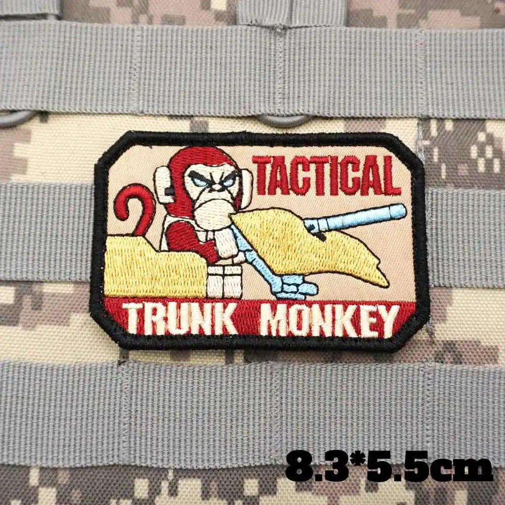 Monkey 'Tactical Trunk Monkey | 1.0' Embroidered Velcro Patch – Little Patch Co