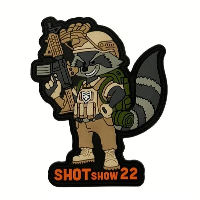 Tactical Raccoon 'Shot Show 22' PVC Rubber Velcro Patch – Little Patch Co