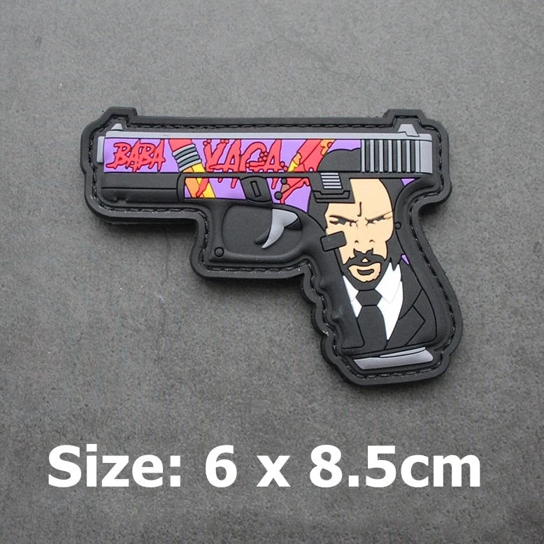 John Wick 'Baba Yaga Glock Gun' PVC Rubber Velcro Patch – Little Patch Co