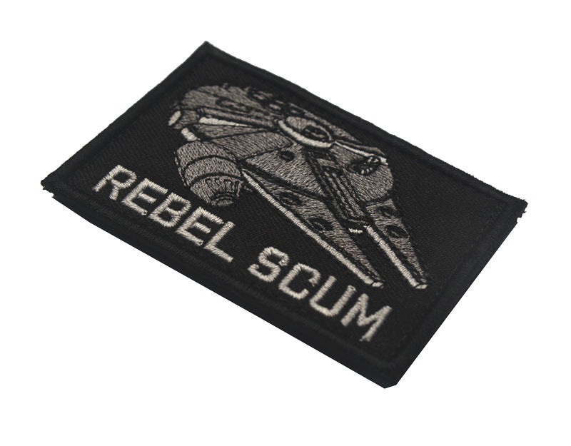 Empire and Rebellion 'Millennium Falcon | Rebel Scum' Embroidered Velc – Little Patch Co