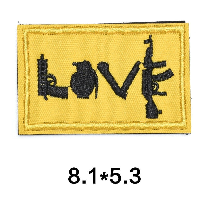 Military Tactical 'Love Tactical Weapons' Embroidered Velcro Patch – Little Patch Co