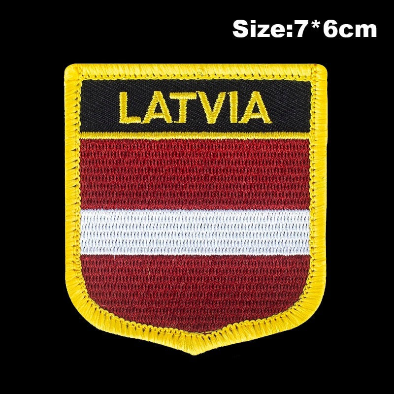 Latvia Flag Embroidered Velcro Patch – Little Patch Co
