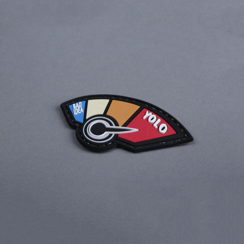 Yolo Meter Bad Idea PVC Rubber Velcro Patch – Little Patch Co