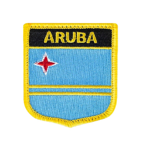 Aruba Flag Embroidered Velcro Patch — Little Patch Co