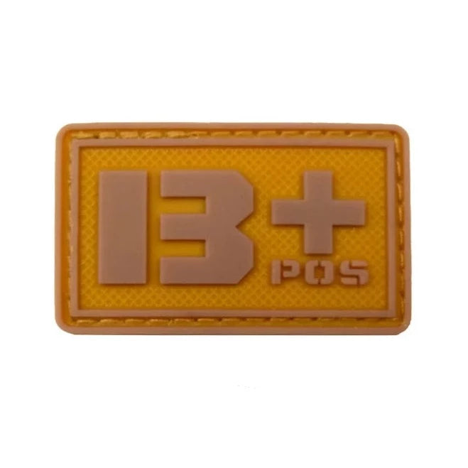 Blood Type 'B Positive | 1.0' PVC Rubber Velcro Patch – Little Patch Co