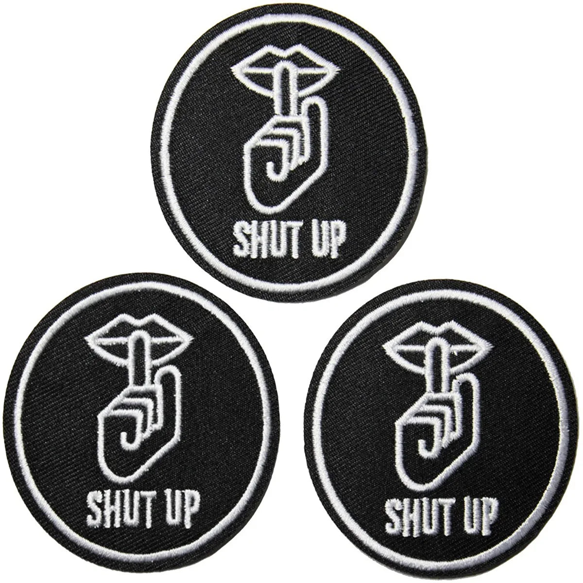 Lip Shut Up 'Set of 3' Embroidered Patch