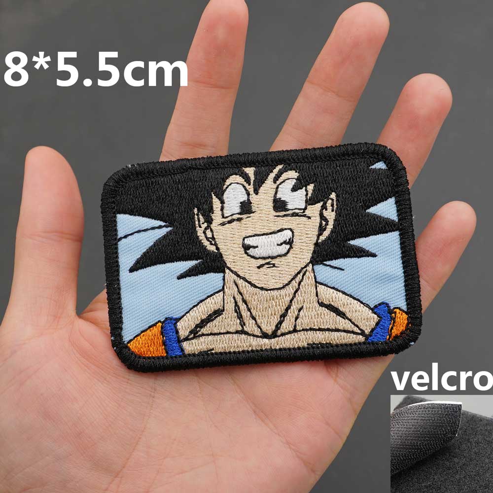 Saiyan Saga 'Goku | Grinning' Embroidered Velcro Patch – Little Patch Co