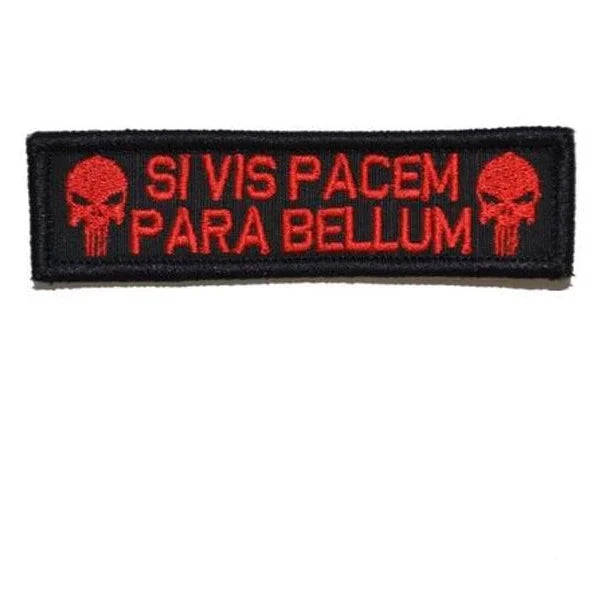 The Punisher 'Si Vis Pacem Para Bellum' Embroidered Velcro Patch ...
