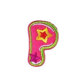 Cute Letter P 'Purple Star' Embroidered Patch — Little Patch Co