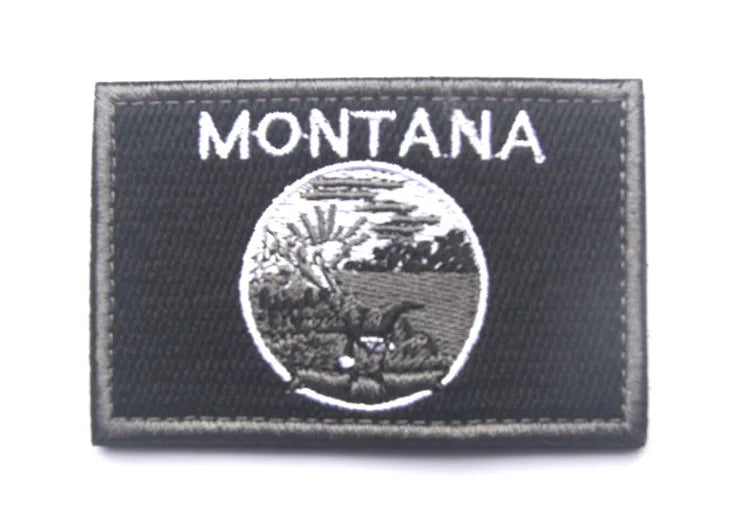 Flag 'Montana' Embroidered Velcro Patch — Little Patch Co