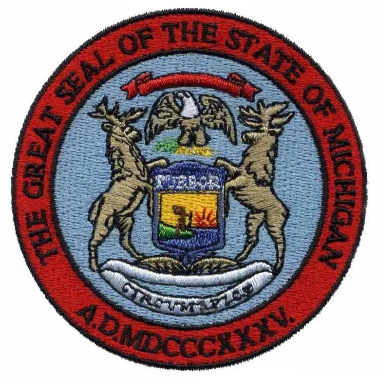 Emblem 'The Great Seal of the State of Michigan' Embroidered Patch ...