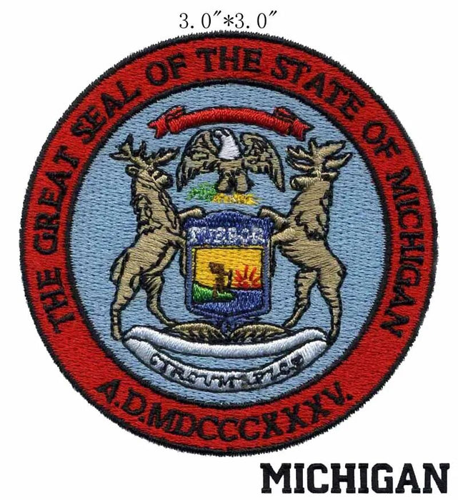 Emblem 'The Great Seal of the State of Michigan' Embroidered Patch ...