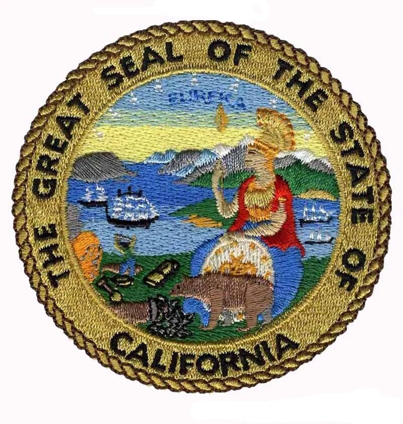 Emblem 'The Great Seal of the State of California' Embroidered Patch