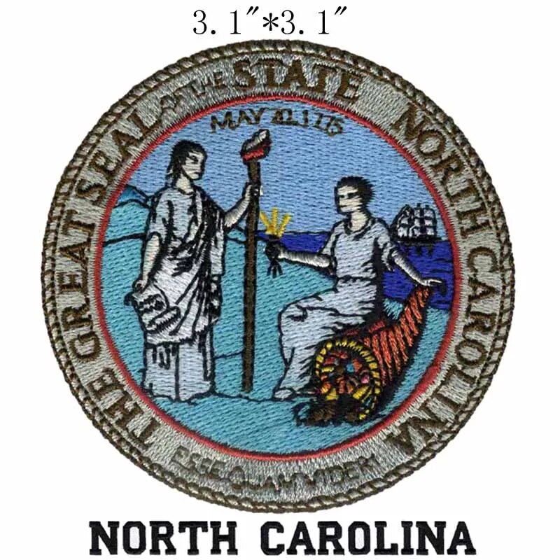 Emblem 'The Great Seal of the State of North Carolina' Embroidered Pat ...