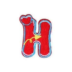Cute Letter H 'Heart' Embroidered Patch — Little Patch Co