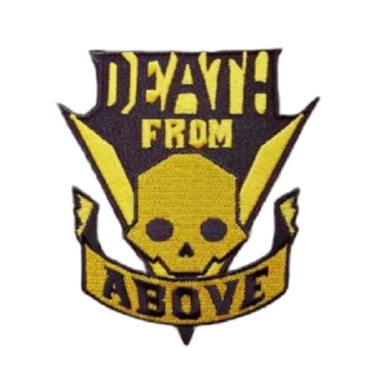 Helldivers 'Skull Logo | Death From Above' Embroidered Velcro Patch ...
