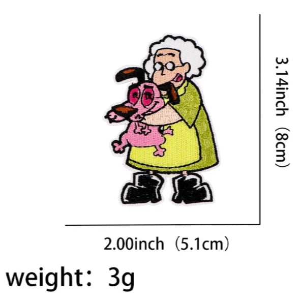 Courage the Cowardly Dog 'Muriel and Courage' Embroidered Patch ...