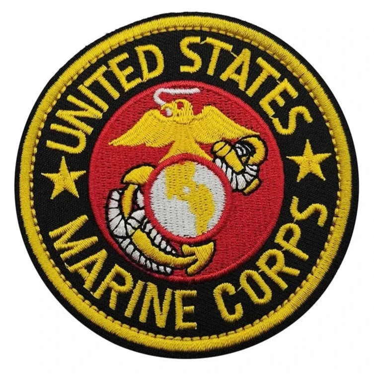 Emblem 'United States Marine Corps' Embroidered Velcro Patch