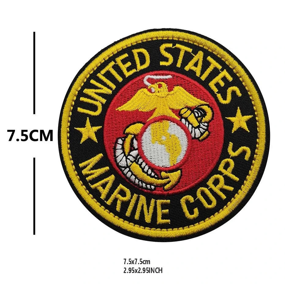 Emblem 'United States Marine Corps' Embroidered Velcro Patch – Little ...