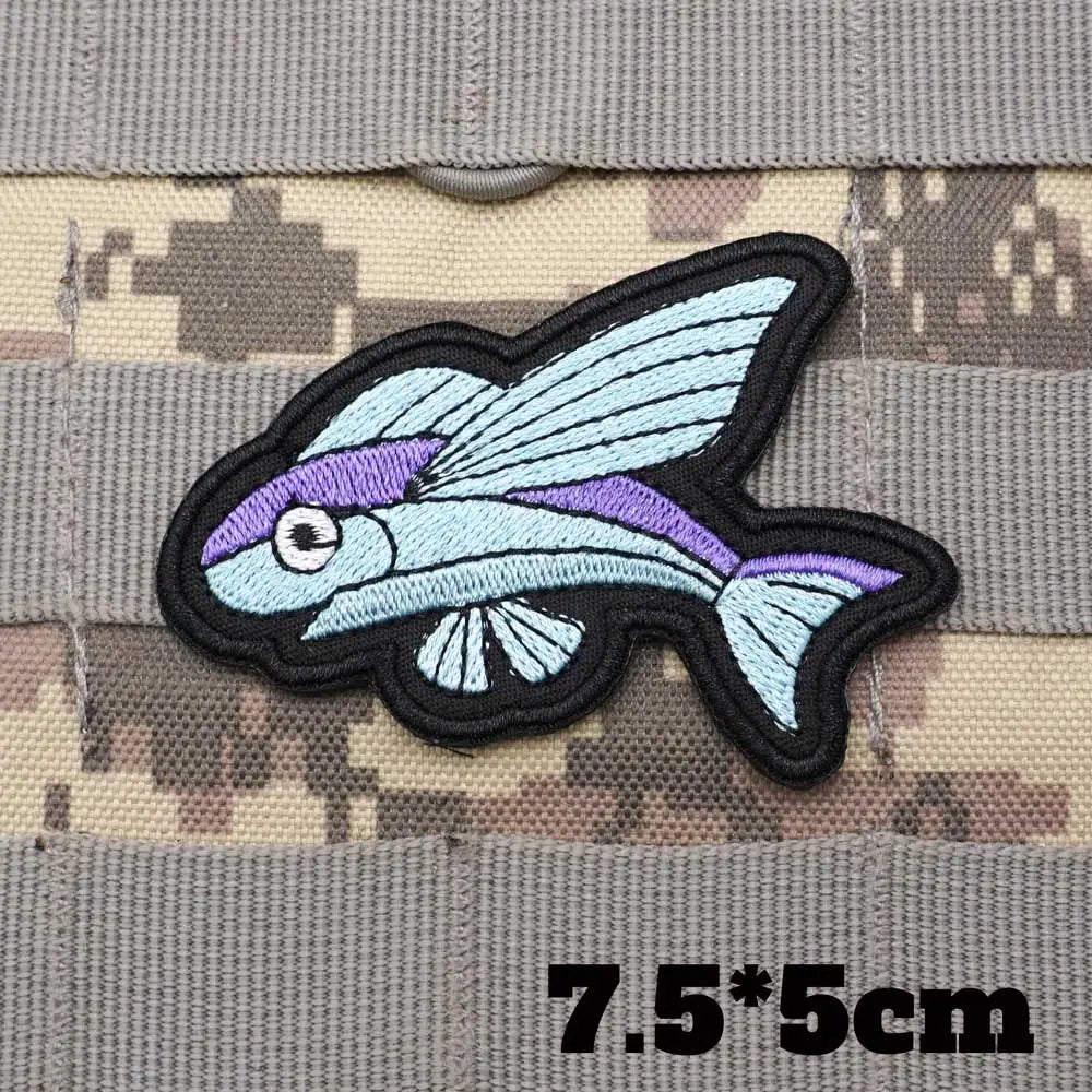 Atlantic Flying Fish Embroidered Velcro Patch – Little Patch Co