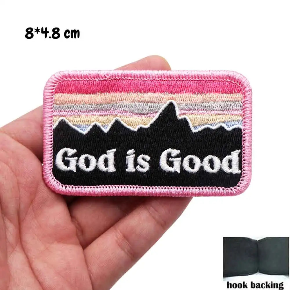 God Is Good '1.0' Embroidered Velcro Patch – Little Patch Co