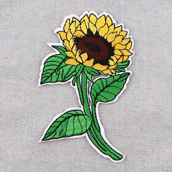 Sunflower Embroidered Patch — Little Patch Co