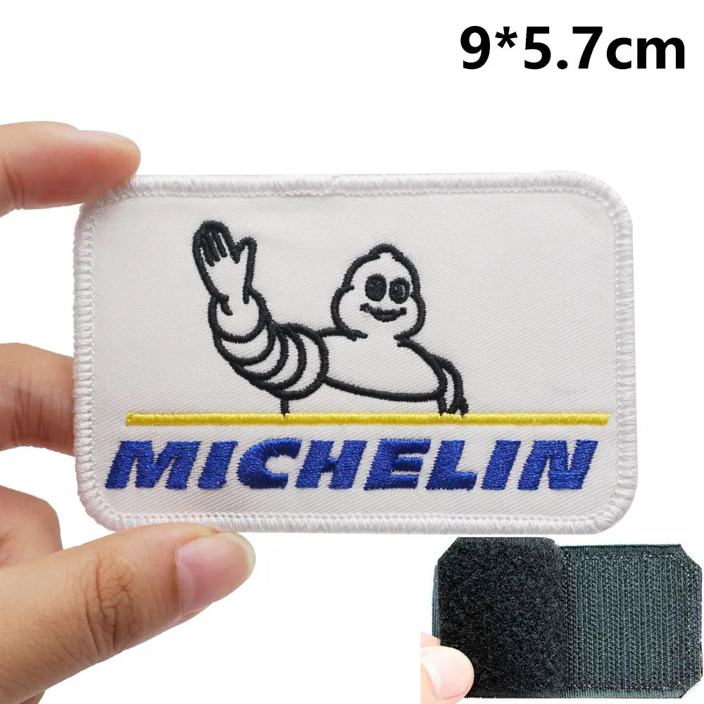 Michelin Logo 'Waving Man' Embroidered Velcro Patch – Little Patch Co