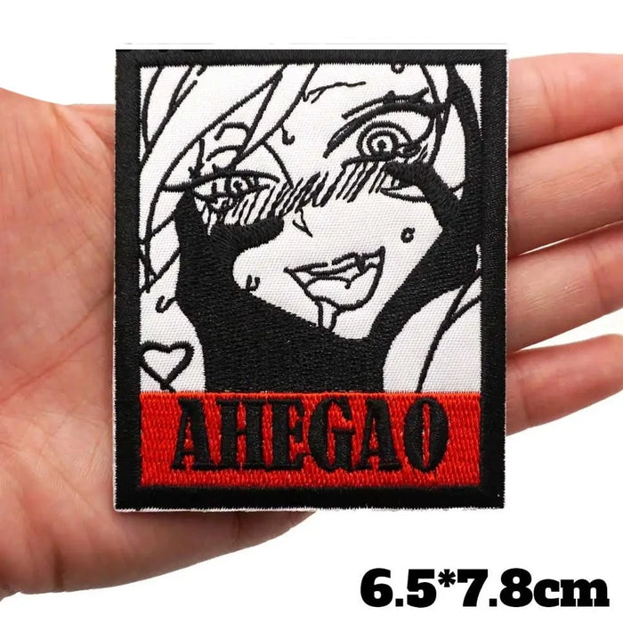 Anime Girl 'Ahegao | Portrait' Embroidered Patch — Little Patch Co
