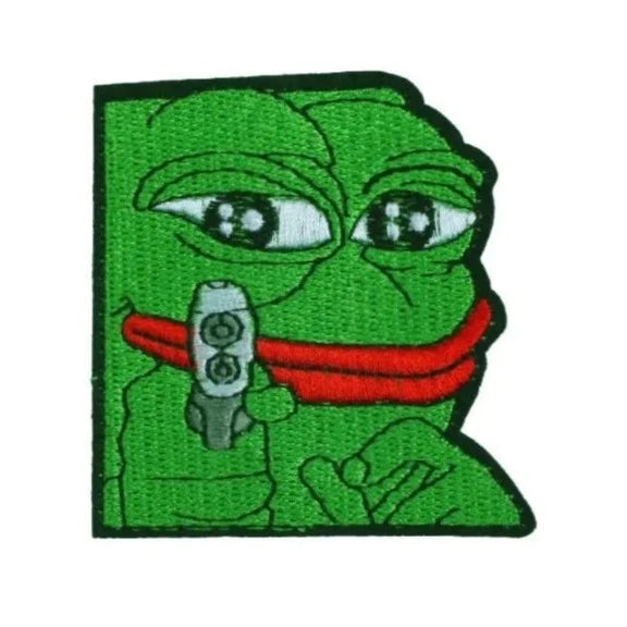 Pepe The Frog 'Pointing Gun' Embroidered Patch – Little Patch Co