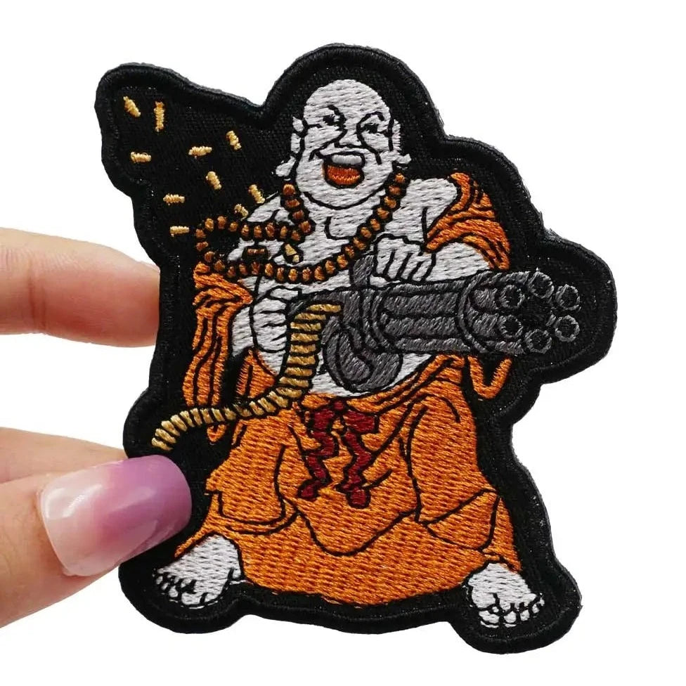 Tactical Buddha 'Machine Gun Strafing' Embroidered Patch