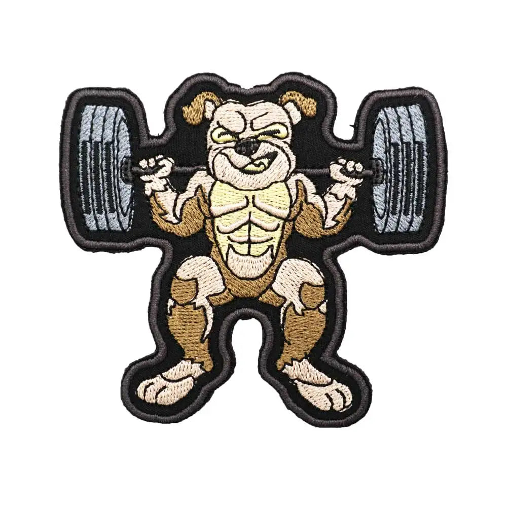Bulldog 'Weightlifting' Embroidered Patch – Little Patch Co