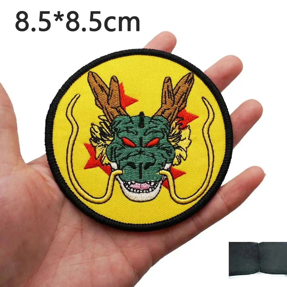 Saiyan Saga 'Shenron Head | Round' Embroidered Velcro Patch – Little ...