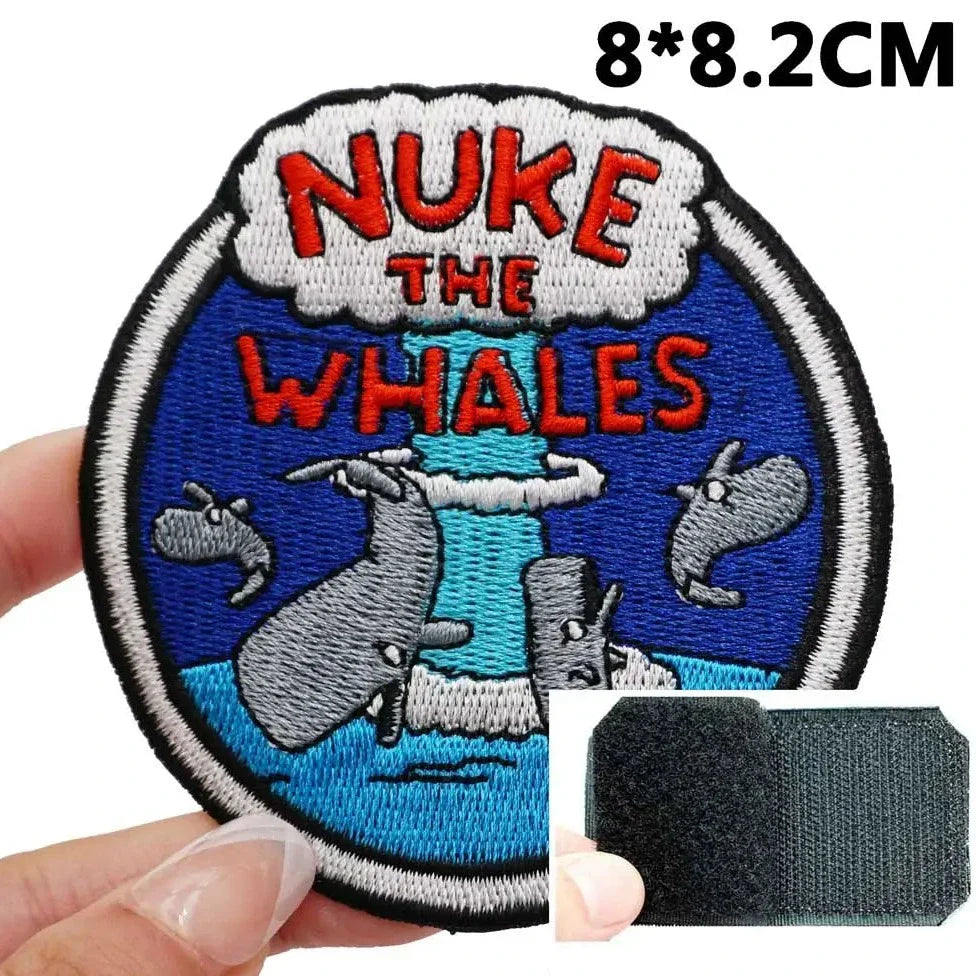 Springfield 'Nuke The Whales' Embroidered Velcro Patch – Little Patch Co