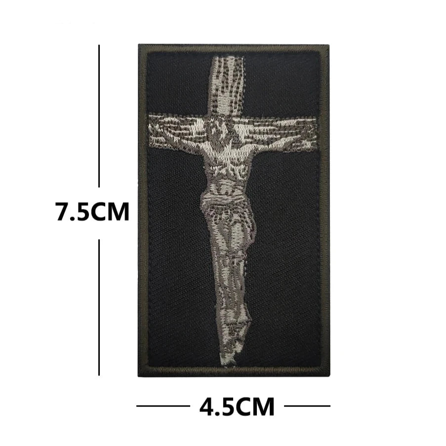 Catholic 'Jesus On The Cross 1.0' Embroidered Velcro Patch – Little ...