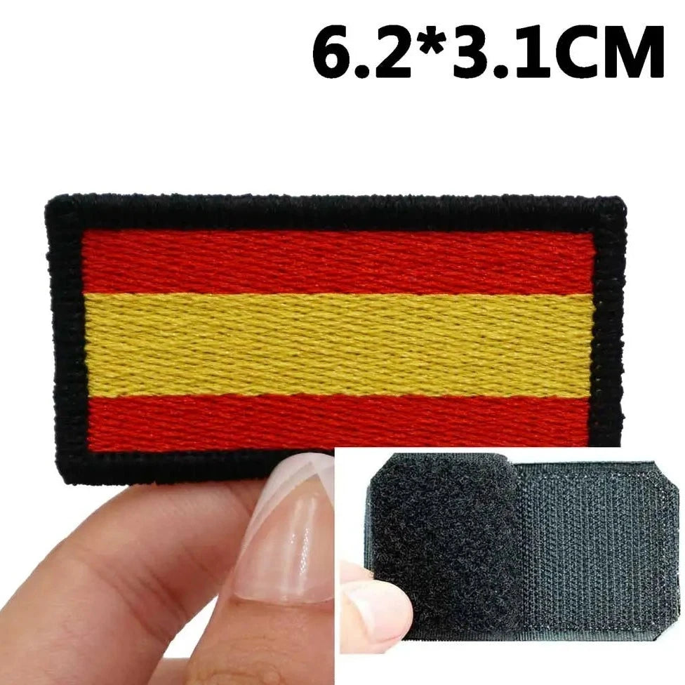 Spain Flag 'Rectangle' Embroidered Velcro Patch – Little Patch Co