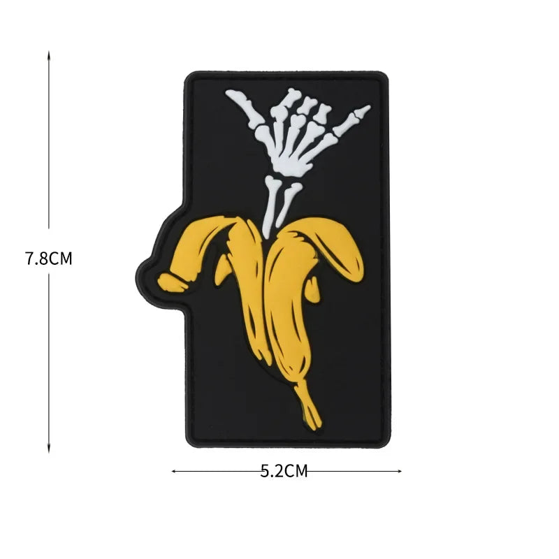 Skull 'Banana Skeleton' PVC Rubber Velcro Patch – Little Patch Co