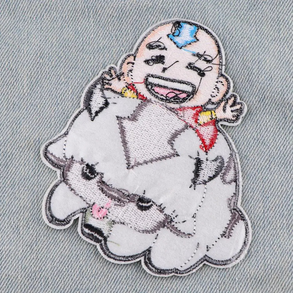 Avatar: The Last Airbender 'Appa and Happy Aang' Embroidered Patch ...