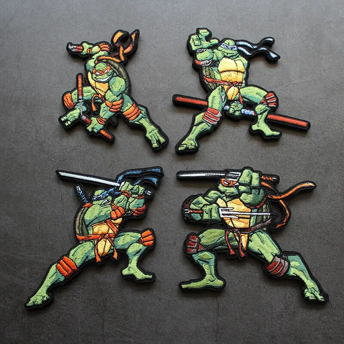 Teenage Mutant Ninja Turtles 'Set of 4' Embroidered Velcro Patch — Little Patch Co