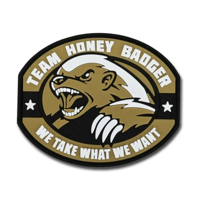 Military Tactical 'Team Honey Badger | We Take What We Want' PVC Rubbe ...