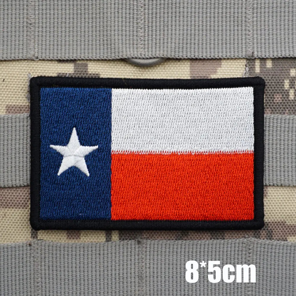 Texas Flag Embroidered Velcro Patch – Little Patch Co