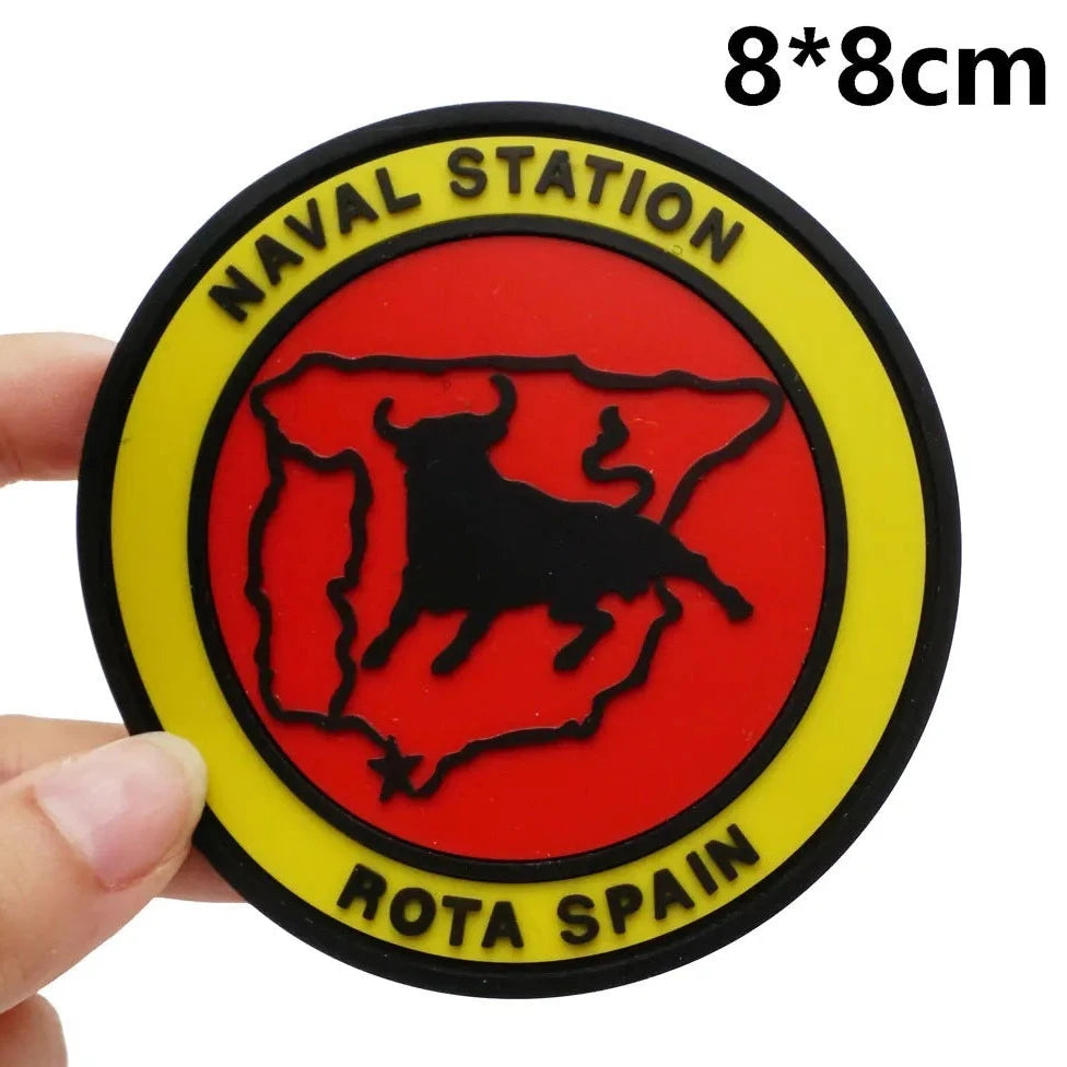 Emblem 'Naval Station Rota Spain' PVC Rubber Patch – Little Patch Co