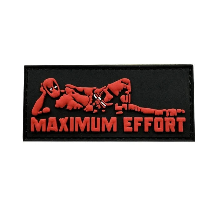 Deadpool 'Maximum Effort | Rectangle' PVC Rubber Velcro Patch – Little Patch Co
