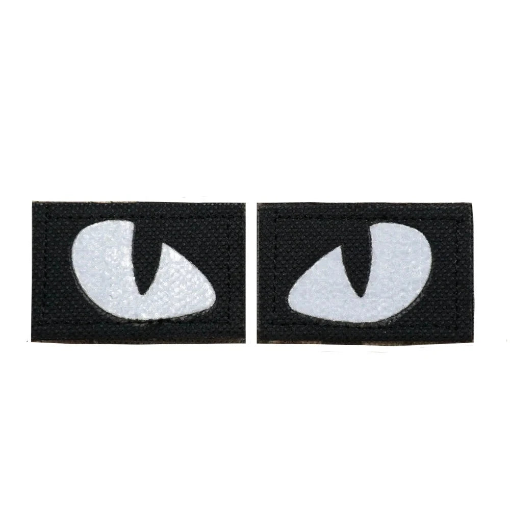 Cat Eyes 'Reflective' Embroidered Velcro Patch — Little Patch Co