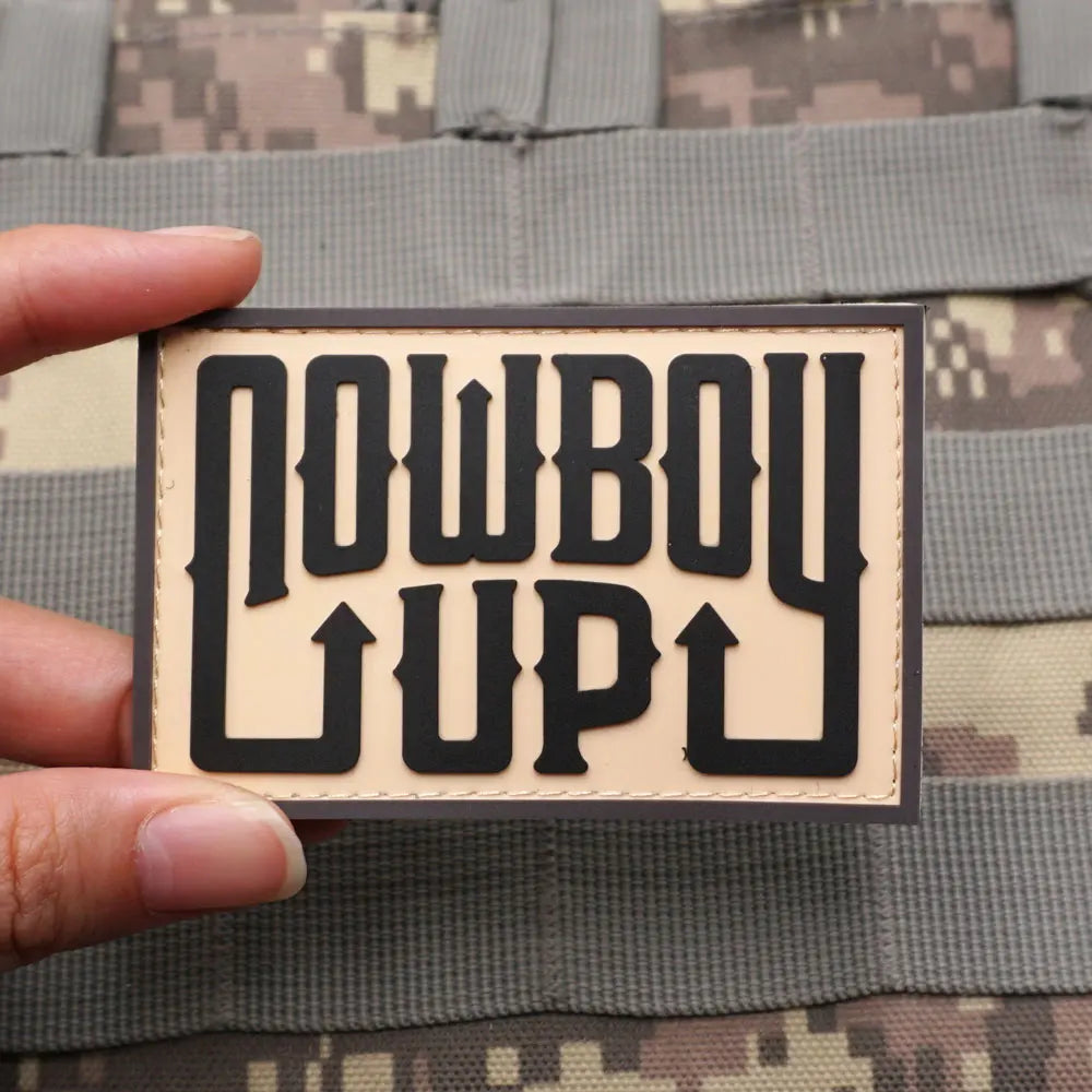 Cowboy Up 'Square' PVC Rubber Velcro Patch – Little Patch Co